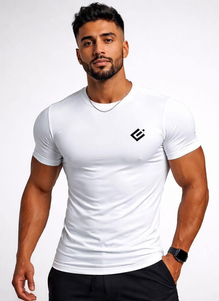 White Body Fit T Shirt Ironcore Activewear